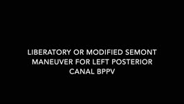 Liberatory or Modified Semont, Posterior Canal Benign Paroxysmal ...