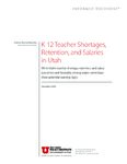 K-12 Teacher Shortage, retention, and salaries in Utah | Institutional ...